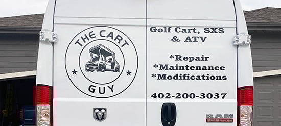 Vinyl Lettering Testimonial #5966 by The Cart Guy